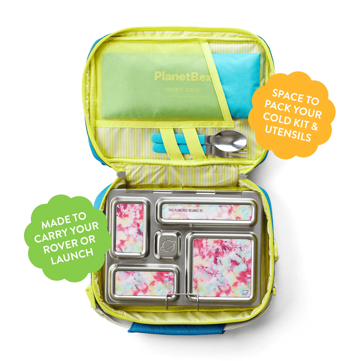 PlanetBox - Day Tripper Snack Container, Lagoon Terrazzo | J's Rainbows